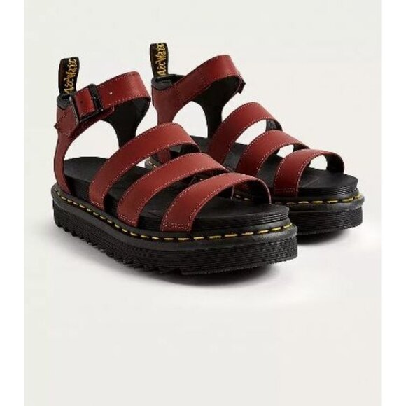 Dr. Martens | Shoes | Dr Martens Blaire Cherry Red Leather Womens ...